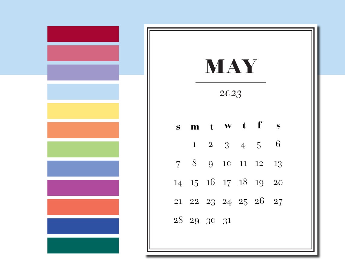 2023 CALENDAR, DIGITAL WALLPAPER Laptop, Desktop Background Digital ...