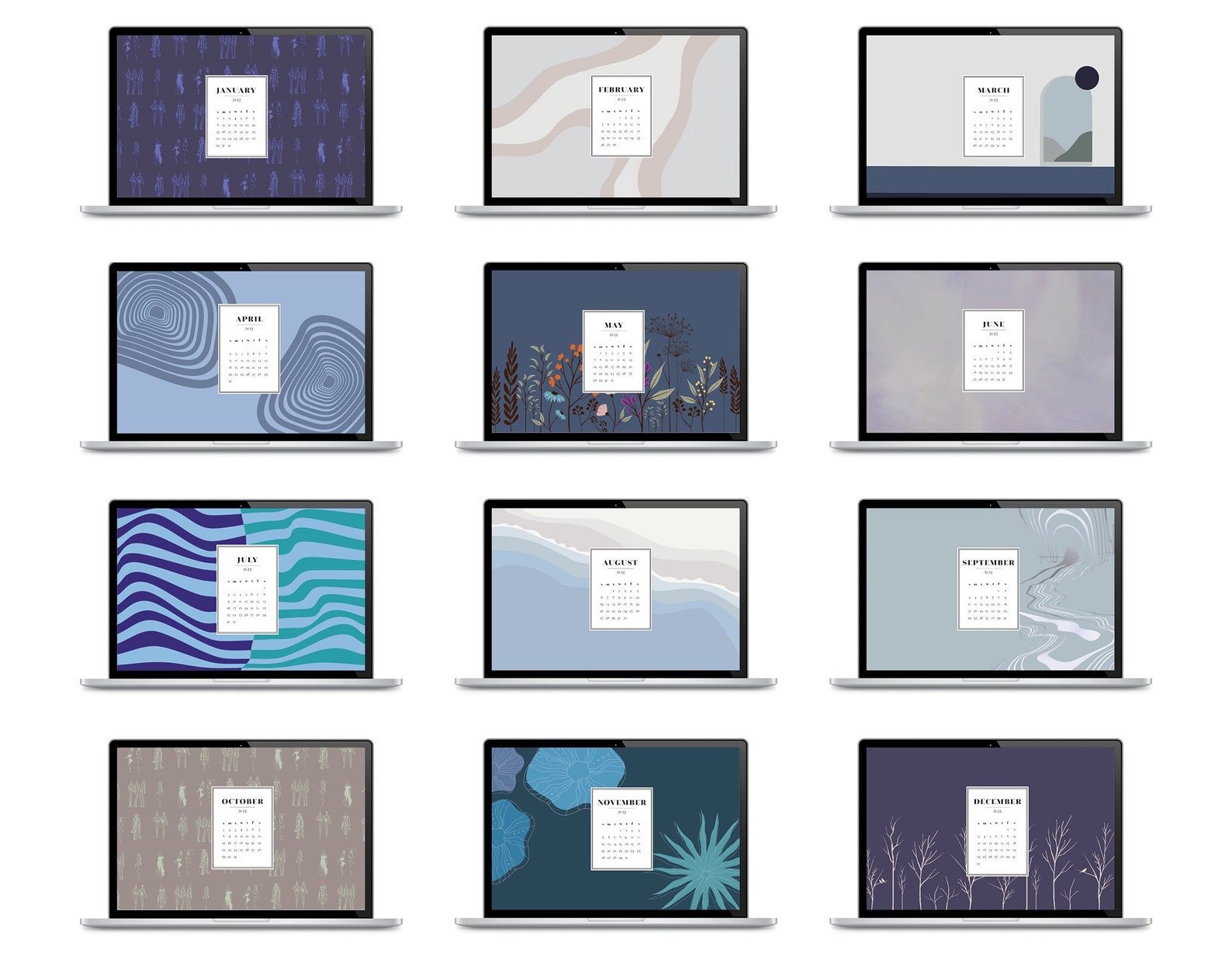 2023 DIGITAL CALENDAR WALLPAPER | Laptop Background, Desktop Background ...