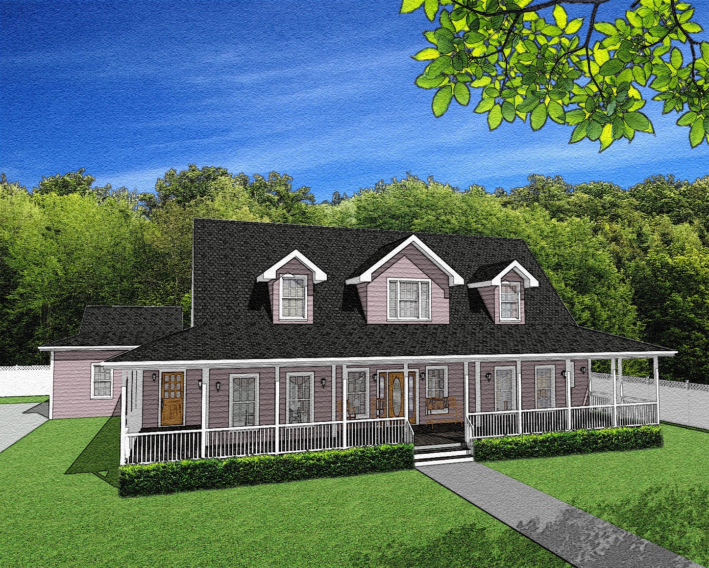 2500 Square Foot Four Bedroom Three and a Half Bathroom Floor Plan, Two ...