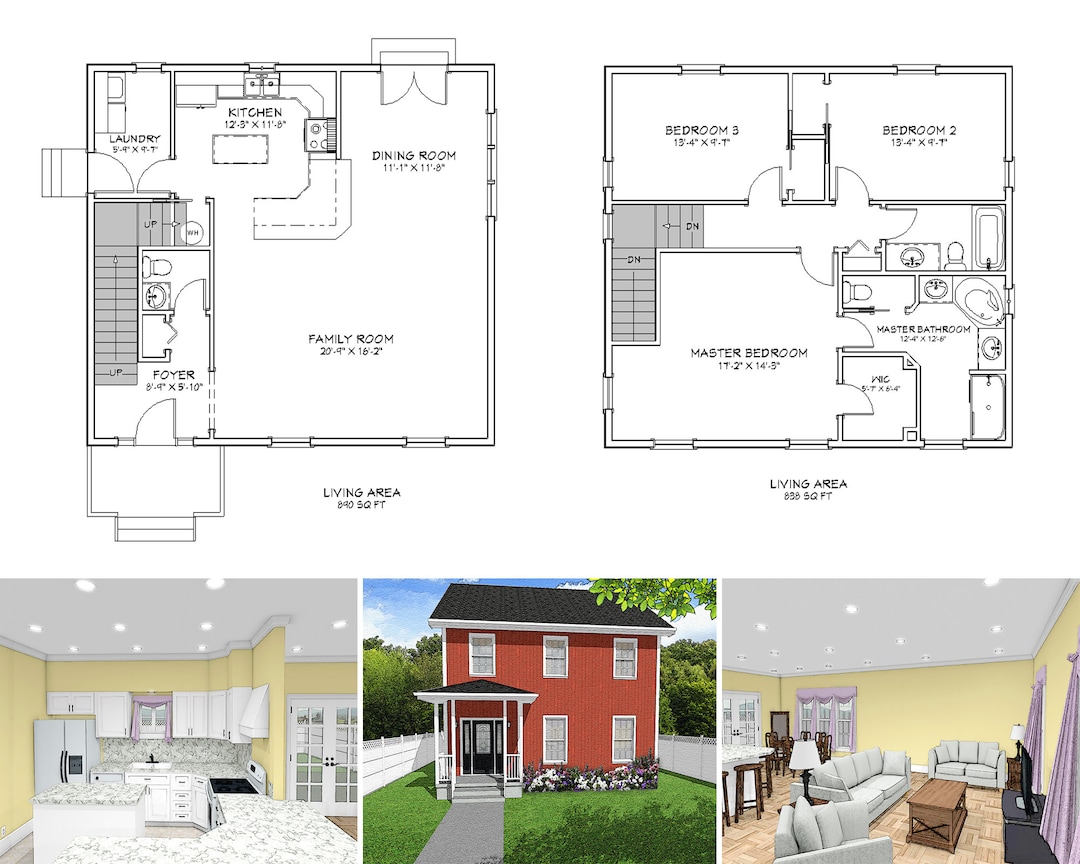 1700 Square Foot Three Bedroom Two and a Half Bathroom Floor Plan ...