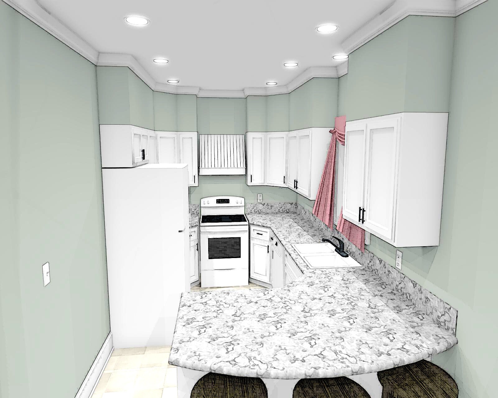 One Bedroom Country Home Floor Plan, RV Bus Big Rig Garage With ...