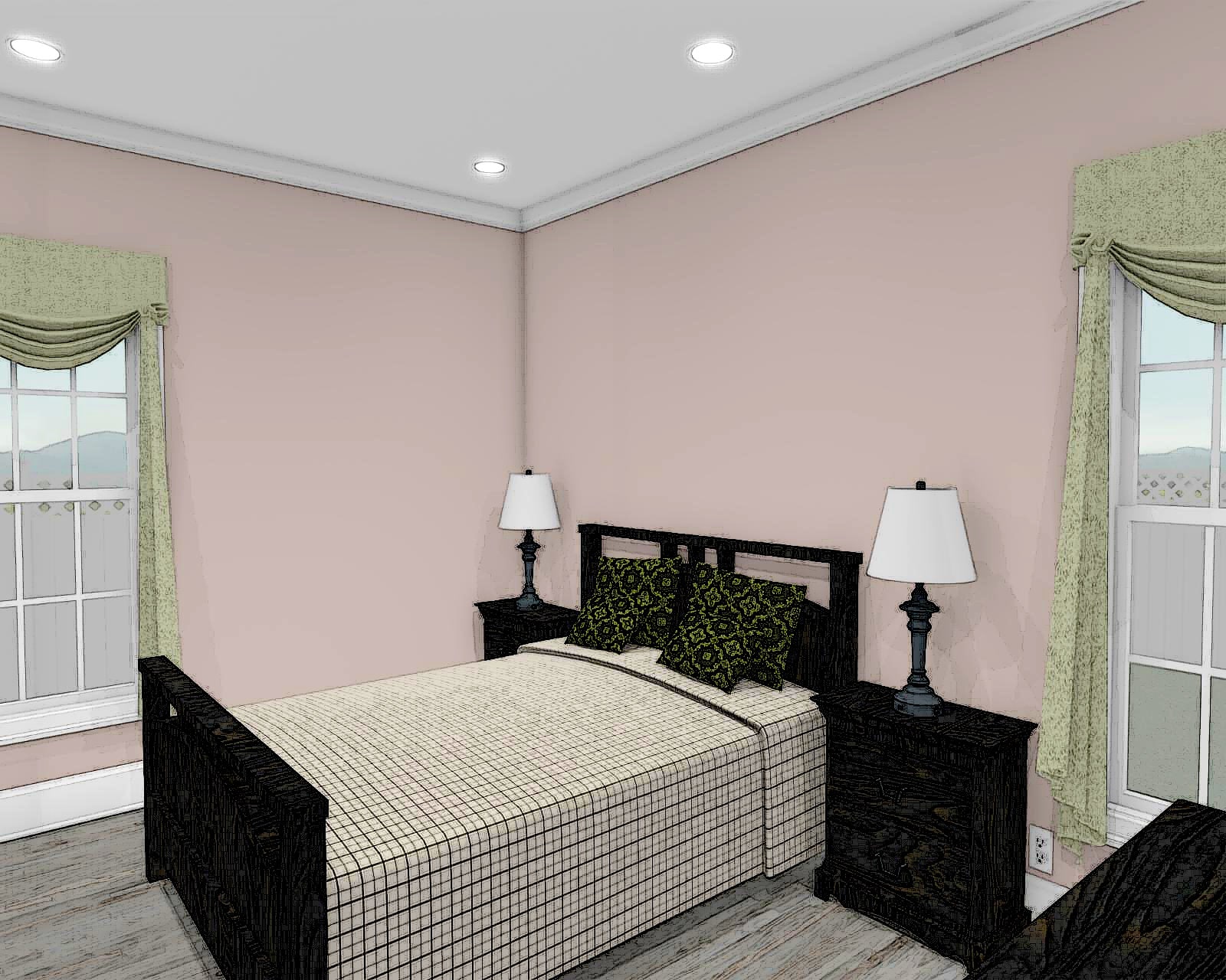 Four Bedroom Traditional Ranch Floor Plan, 1508 Square Feet, 82'x25 ...