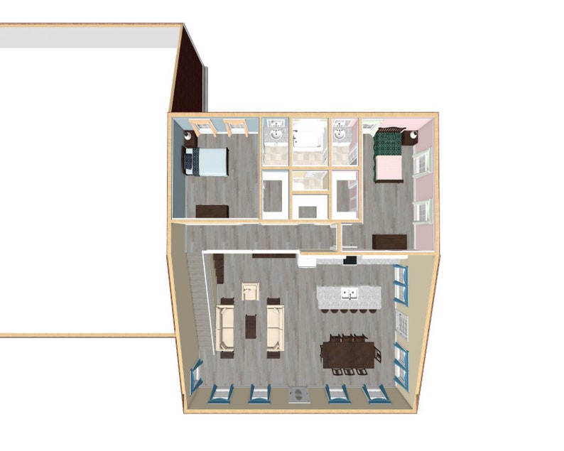3 Bedroom Traditional Cape Cod Style House Plans, Two Story ...