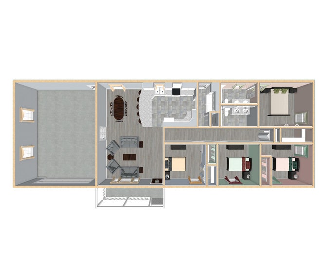 Willow Lane II House Plan, 1710 Square Feet - Etsy Canada