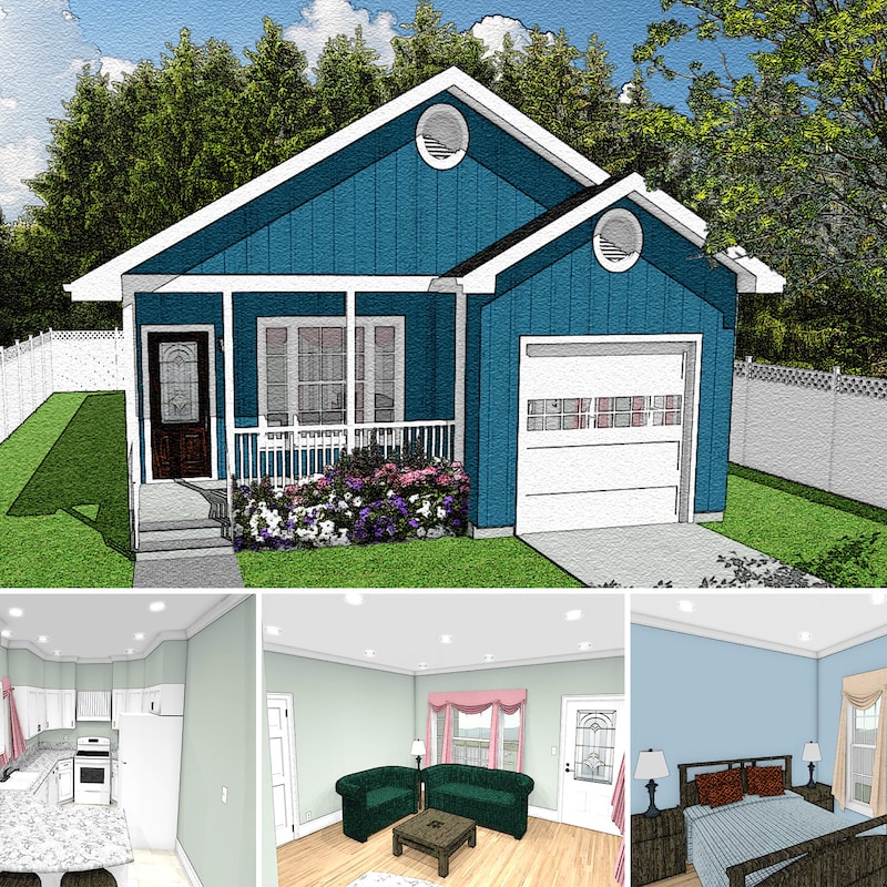 900 Square Foot House Plan - Etsy