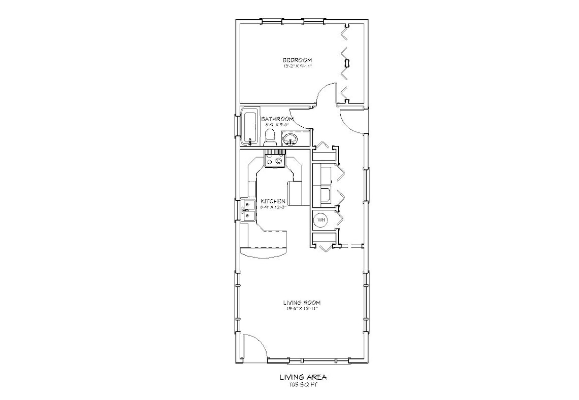 700 Square Foot One Bedroom One Bathroom Floor Plan One Story - Etsy