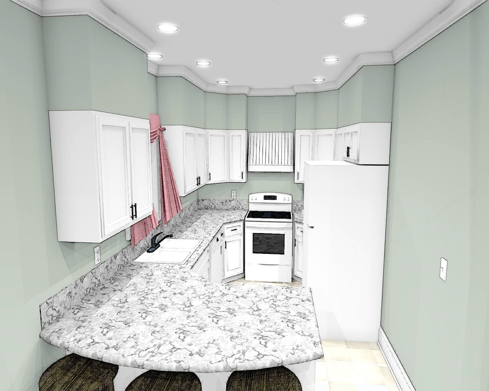 Two Bedroom Country Cottage Floor Plan, Tiny House Plans, 884 Square ...