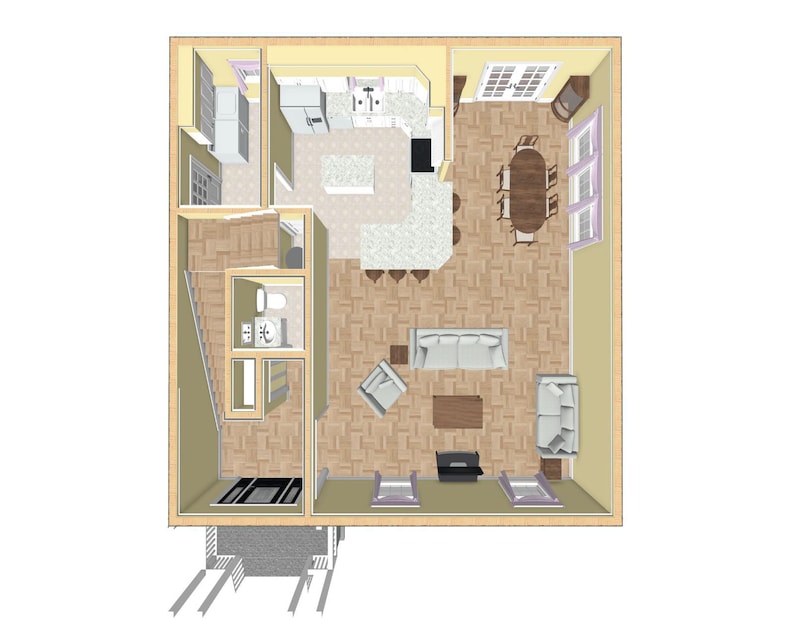 Three Bedroom Traditional Cape Cod Style Floor Plan Two Story - Etsy