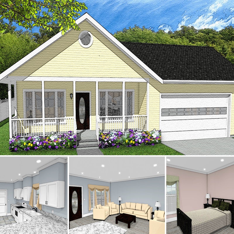 500 Sq Ft House Plan - Etsy