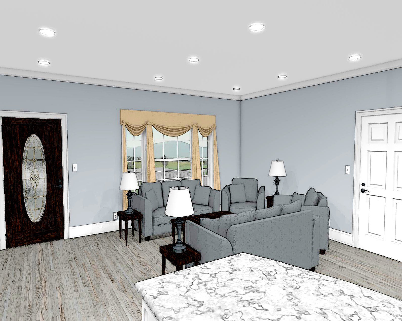 4 Bedroom Ranch Style House Plans, 4/2, 1508 Square Feet, 82'x25', One ...