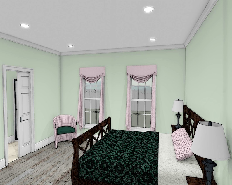 Three Bedroom Traditional Cape Cod Style Floor Plan Two Story ...