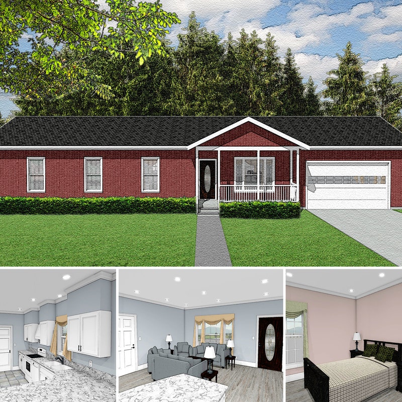 Cottage House Plans 4 Bed - Etsy