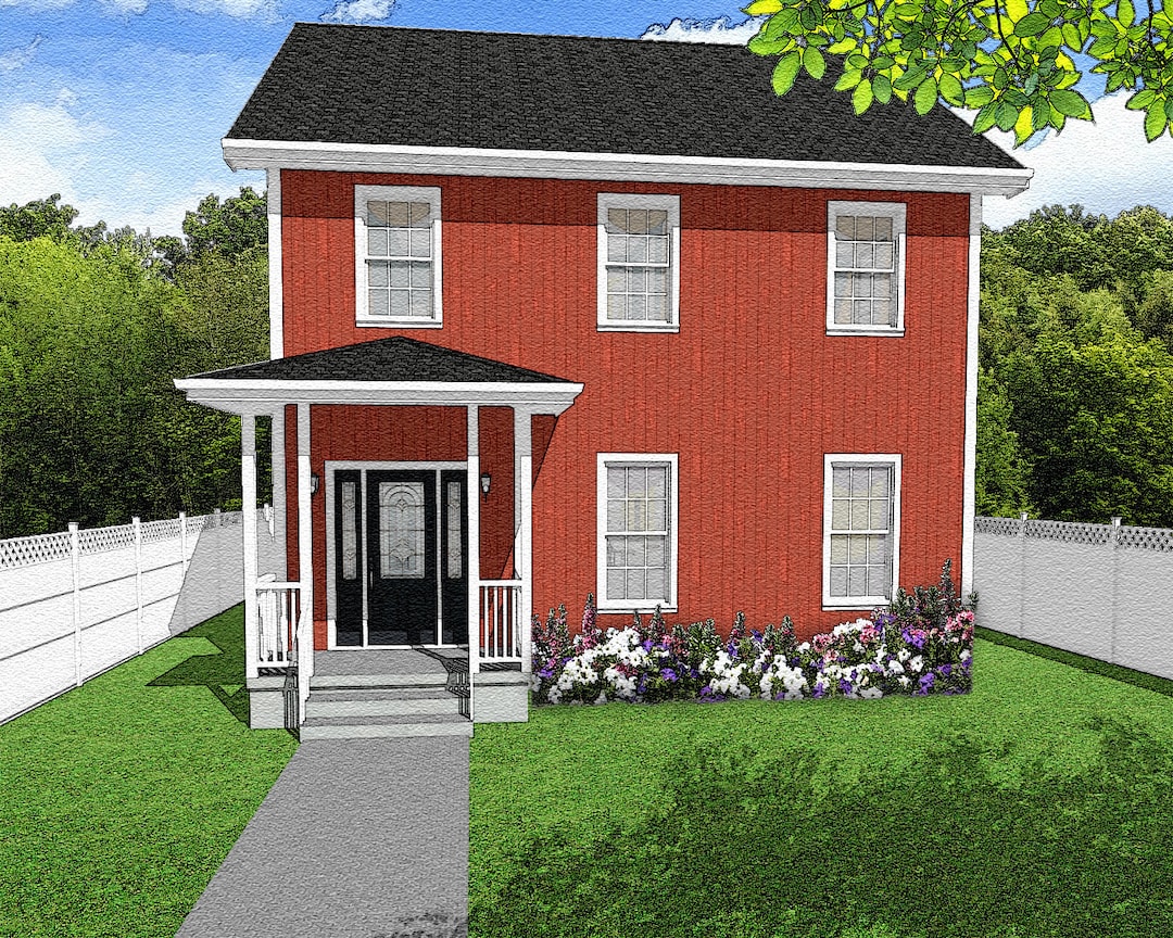 Three Bedroom Traditional Cape Cod Style Floor Plan, Two Story House ...
