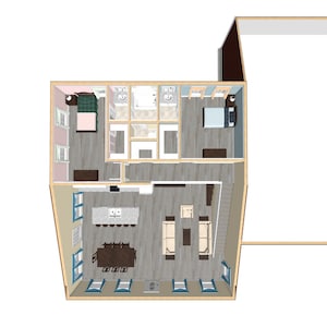 Three Bedroom Traditional Cape Cod Style Floor Plan Two Story ...