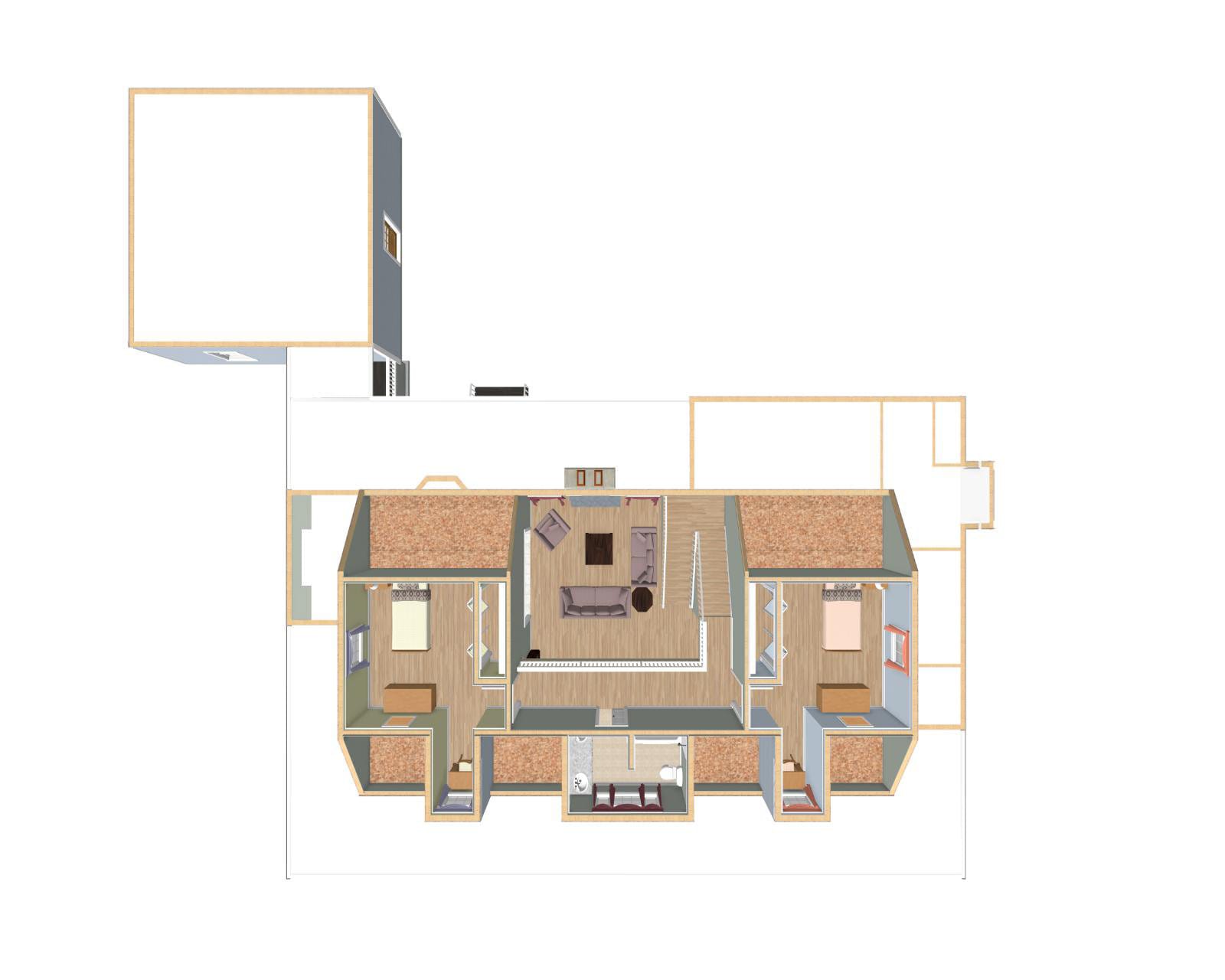 2500 Square Foot Four Bedroom Three and a Half Bathroom Floor Plan, Two ...