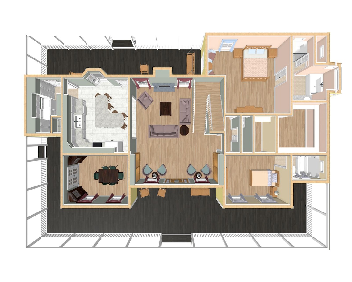 2500 Square Foot Four Bedroom Three and a Half Bathroom Farmhouse Floor ...