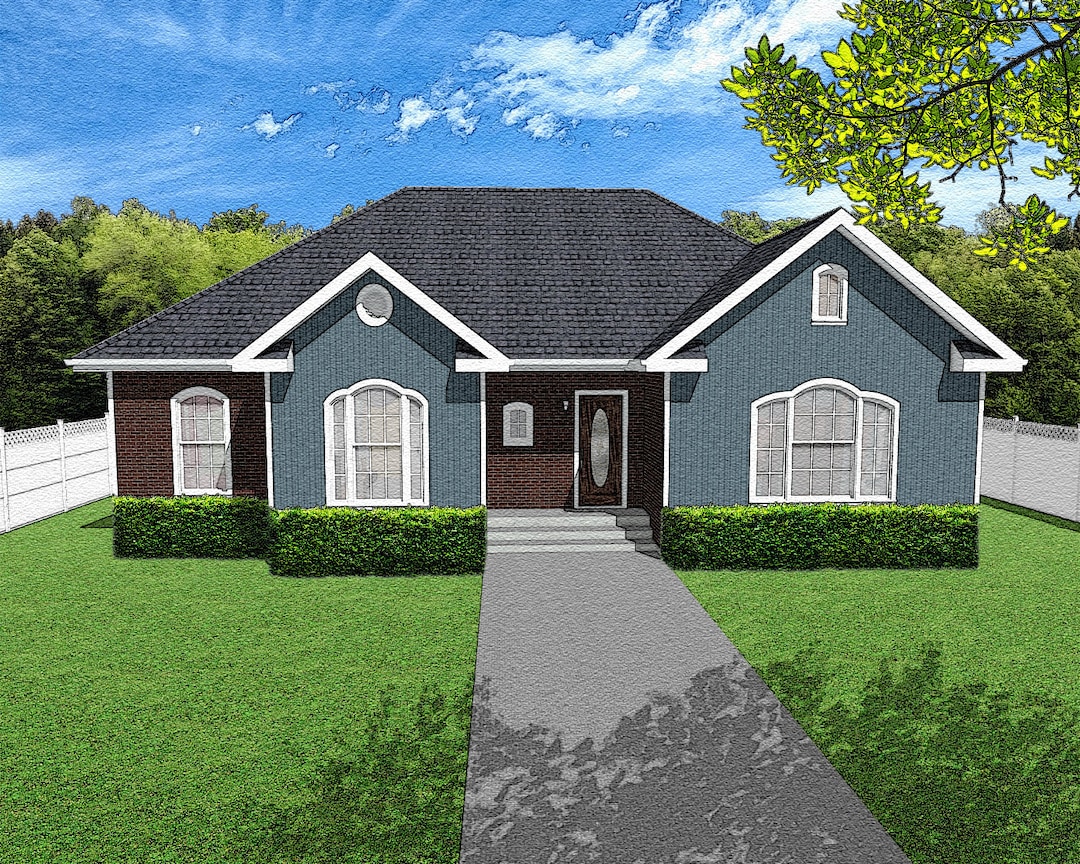 4 Bedroom Traditional European Style House Plans, 2115 Square Feet, 56 ...