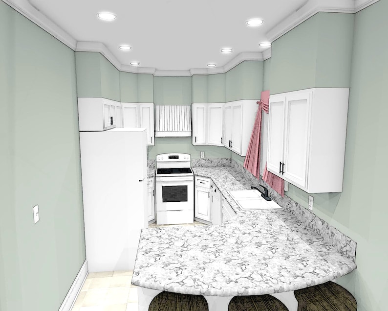 One Bedroom Traditional Cottage Floor Plan, 1/1, 705 Square Feet, 16 ...