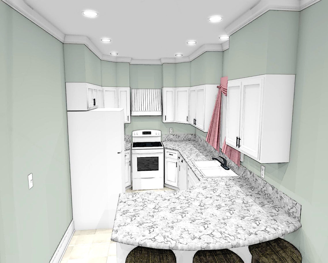 1 Bed 1 Bath 700 SF 29x50 House Plans, 1 Car Garage, Front Porch ...