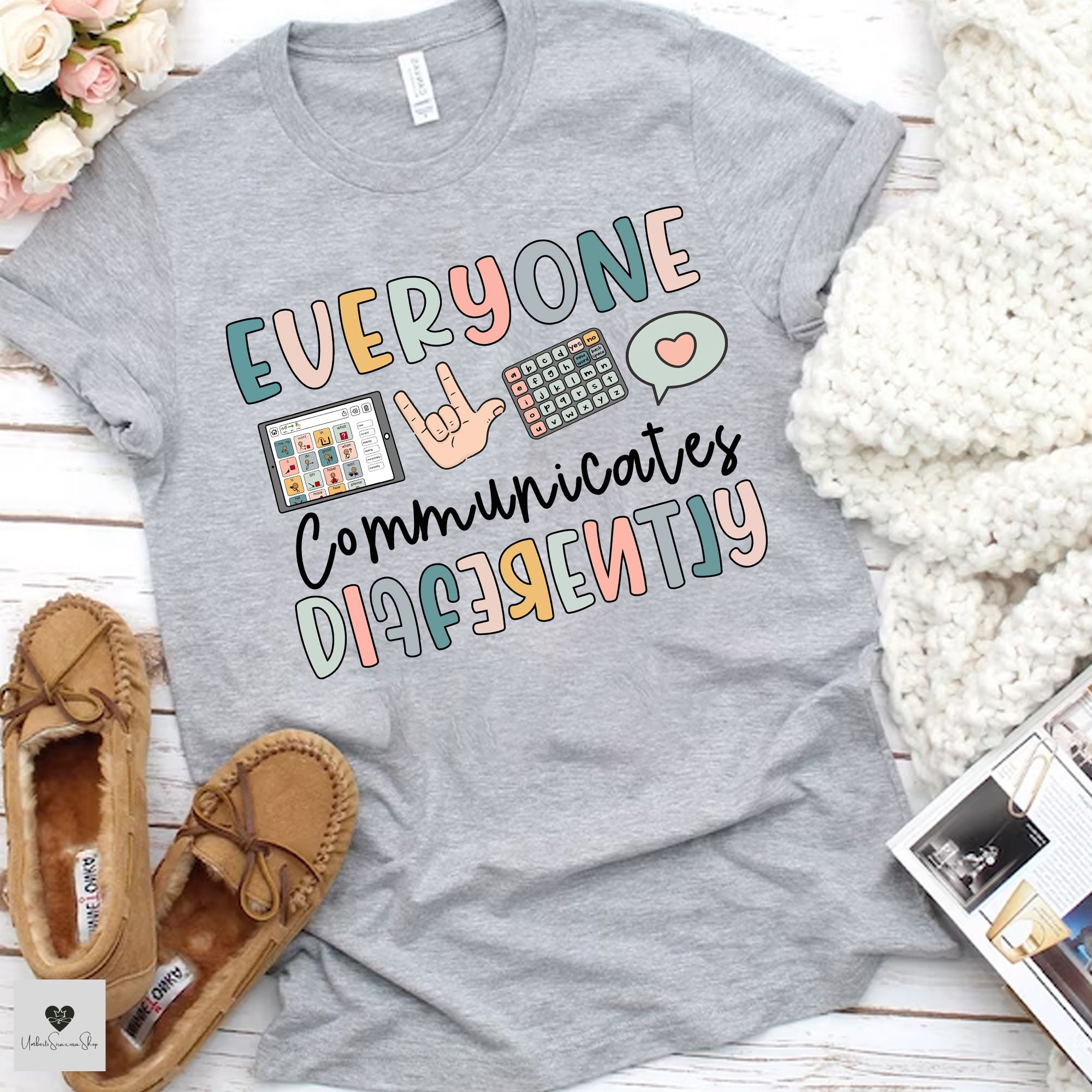 Everyone Communicate Differently Shirt, SLP Shirt, Speech Therapy ...