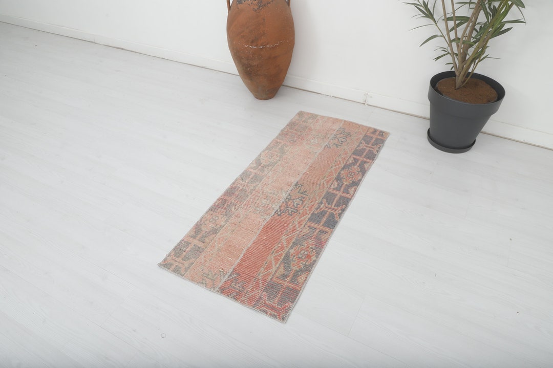 2x4 Patchwork Rug, Entrance Rug, 2x4 Oushak Rug, Small Carpet,vintage ...