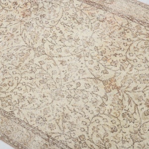 4x7 Natural Rug, Turkish Rug,4x7 Vintage Rug, Anatolian Rug, 4x7 Oushak ...