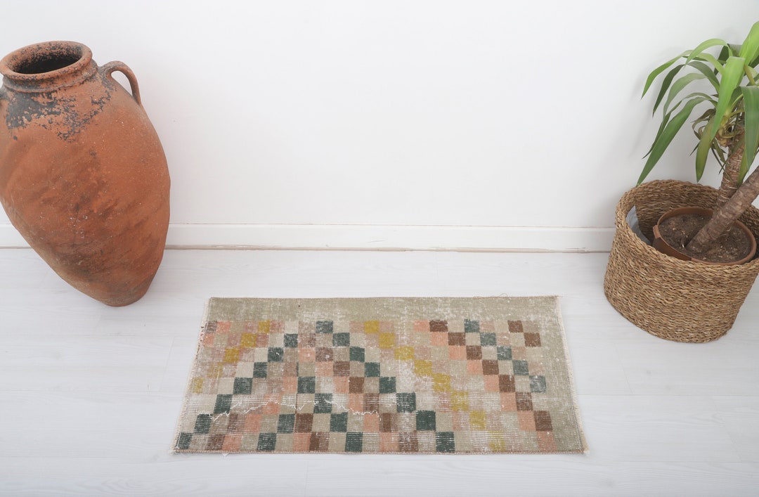 Colorful Door Mat, 2x3 Old Door Mat, Unique Door Mat, Bath Mat, 2x3 ...