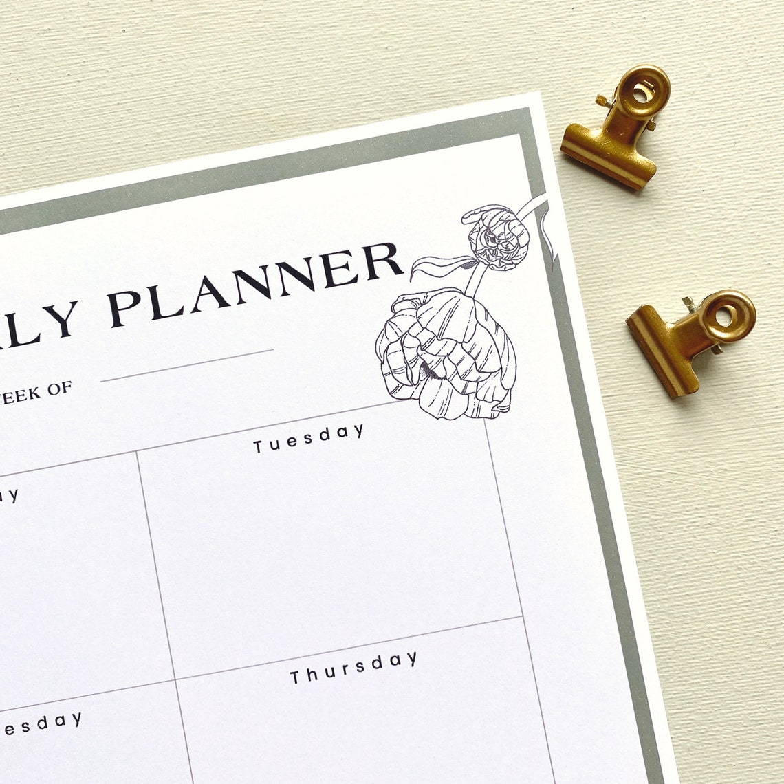 Weekly Planner Printable Pdf A5, Printable Weekly Planner, A5 Pdf ...