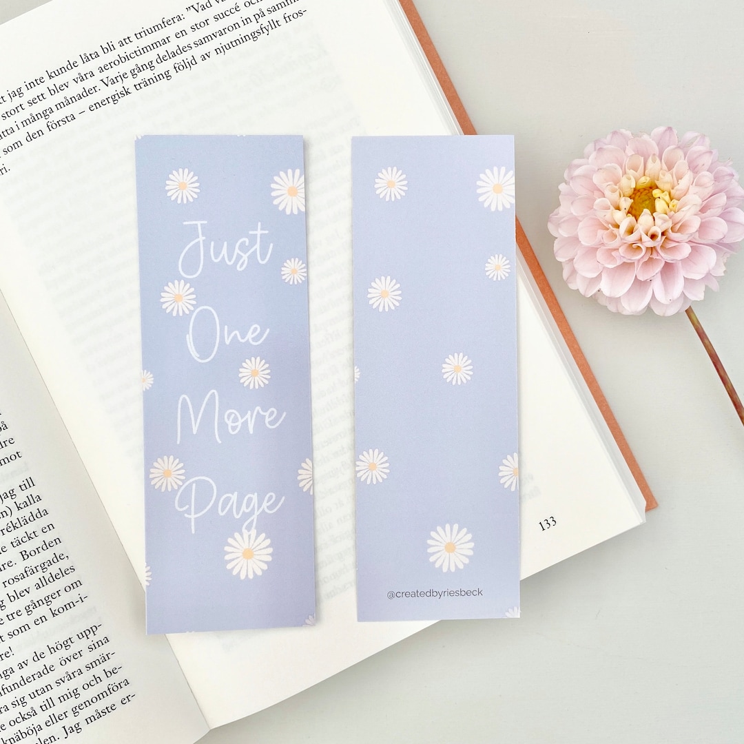 Bookmark White Flowers, Floral Bookmark, Cute Floral Bookmark ...