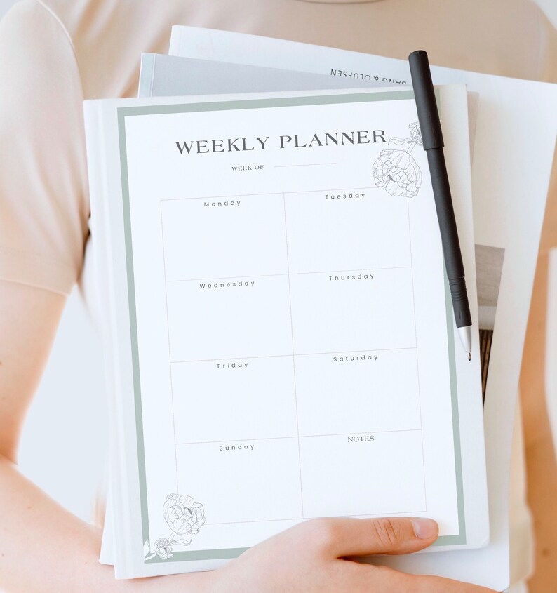 Weekly Planner Printable Pdf A4, Printable Weekly Planner, A4 Pdf ...