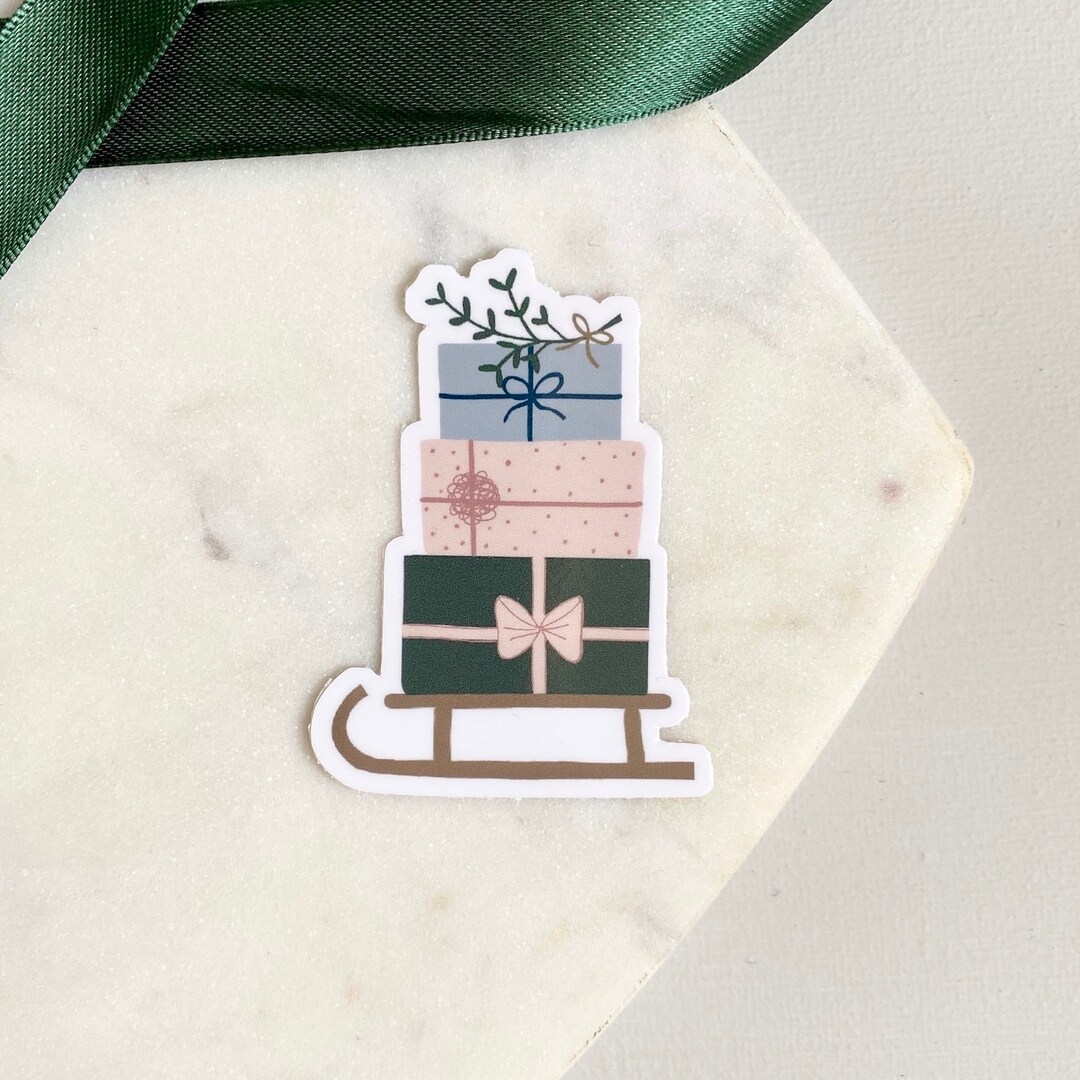 Stickers Christmas Sleigh, Cute Christmas Stickers, Christmas Sleigh ...