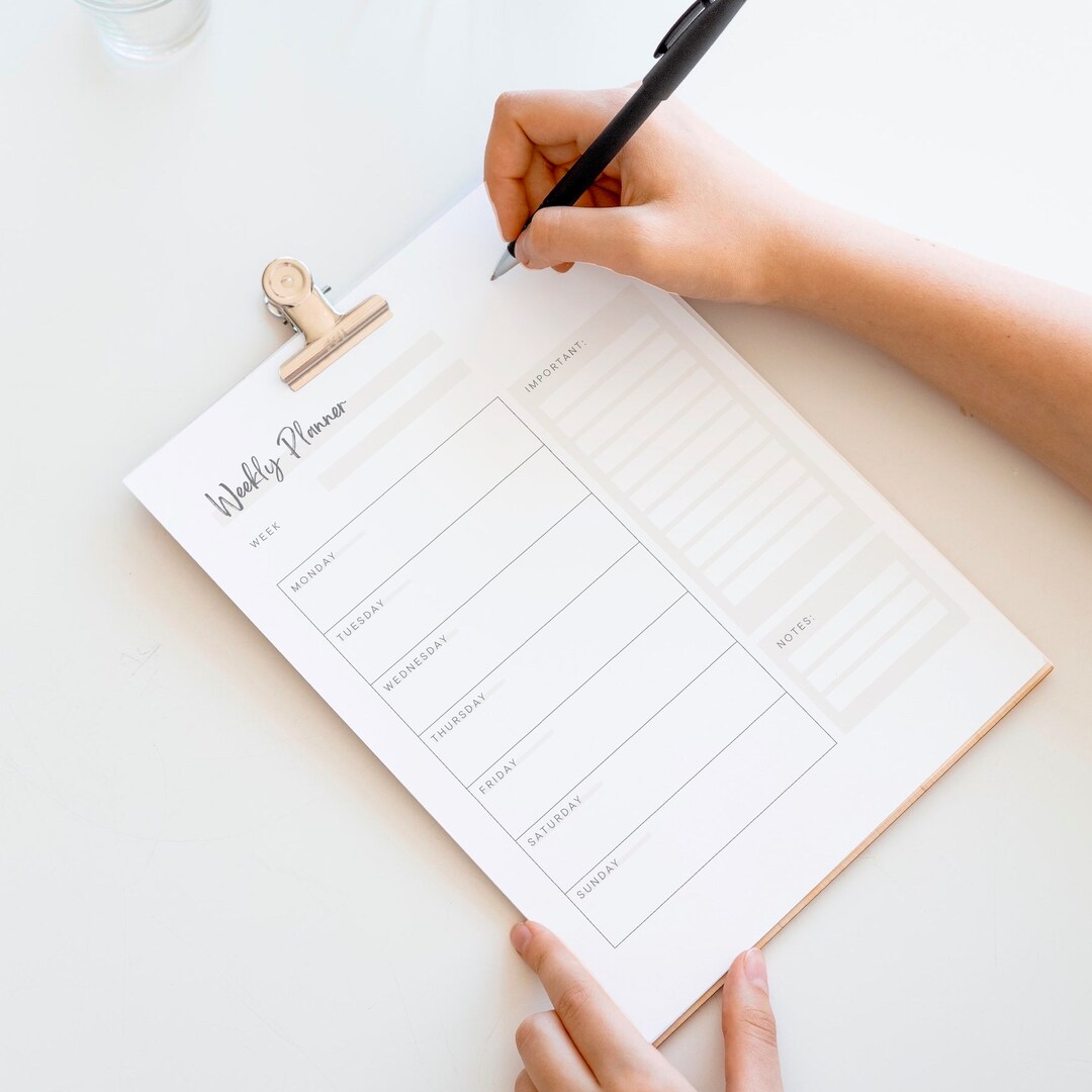 Weekly Planner Printable Pdf A4, Printable Weekly Planner, A4 Pdf ...