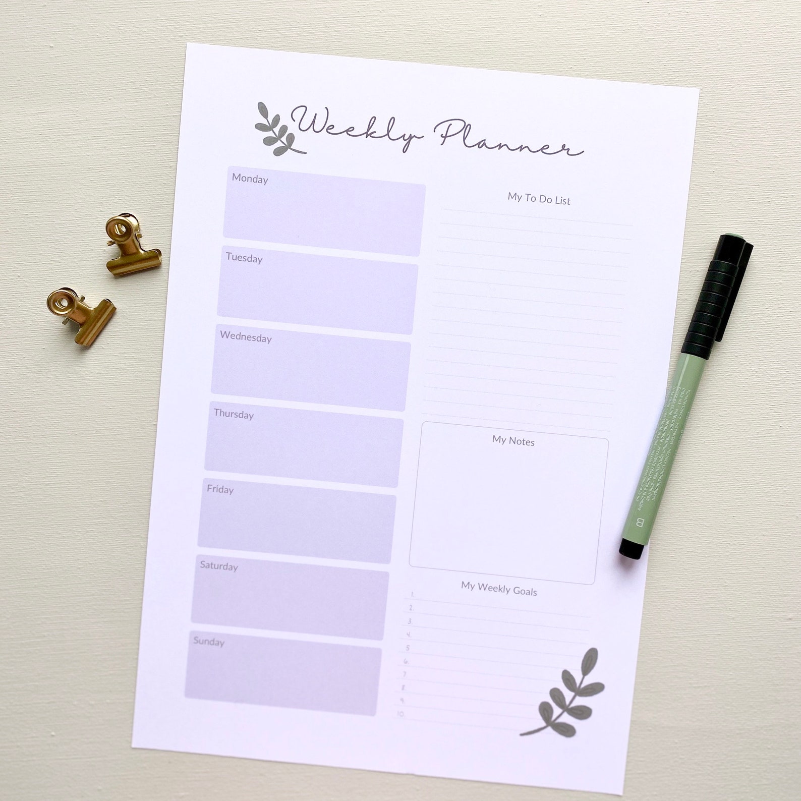 Weekly Planner Printable Pdf A4, Printable Weekly Planner, A4 Pdf ...