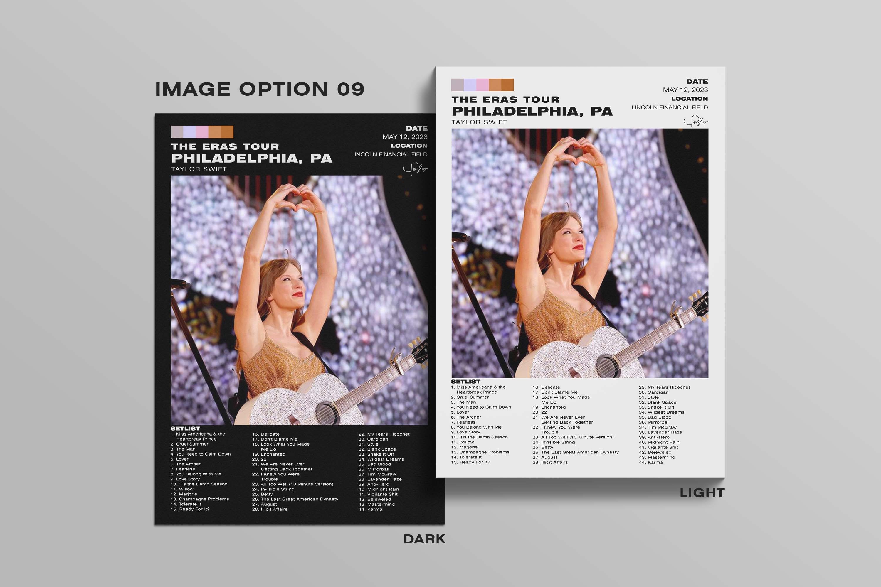 The Eras Tour Custom Setlist Poster, Taylor Setlist Prints, 10 Options ...