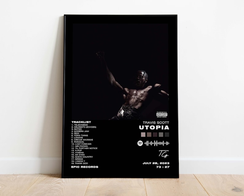Travis Scott Utopia Album Cover Poster Album Tracklist - Etsy Australia
