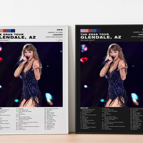 Eras Tour Glendale Poster - Etsy