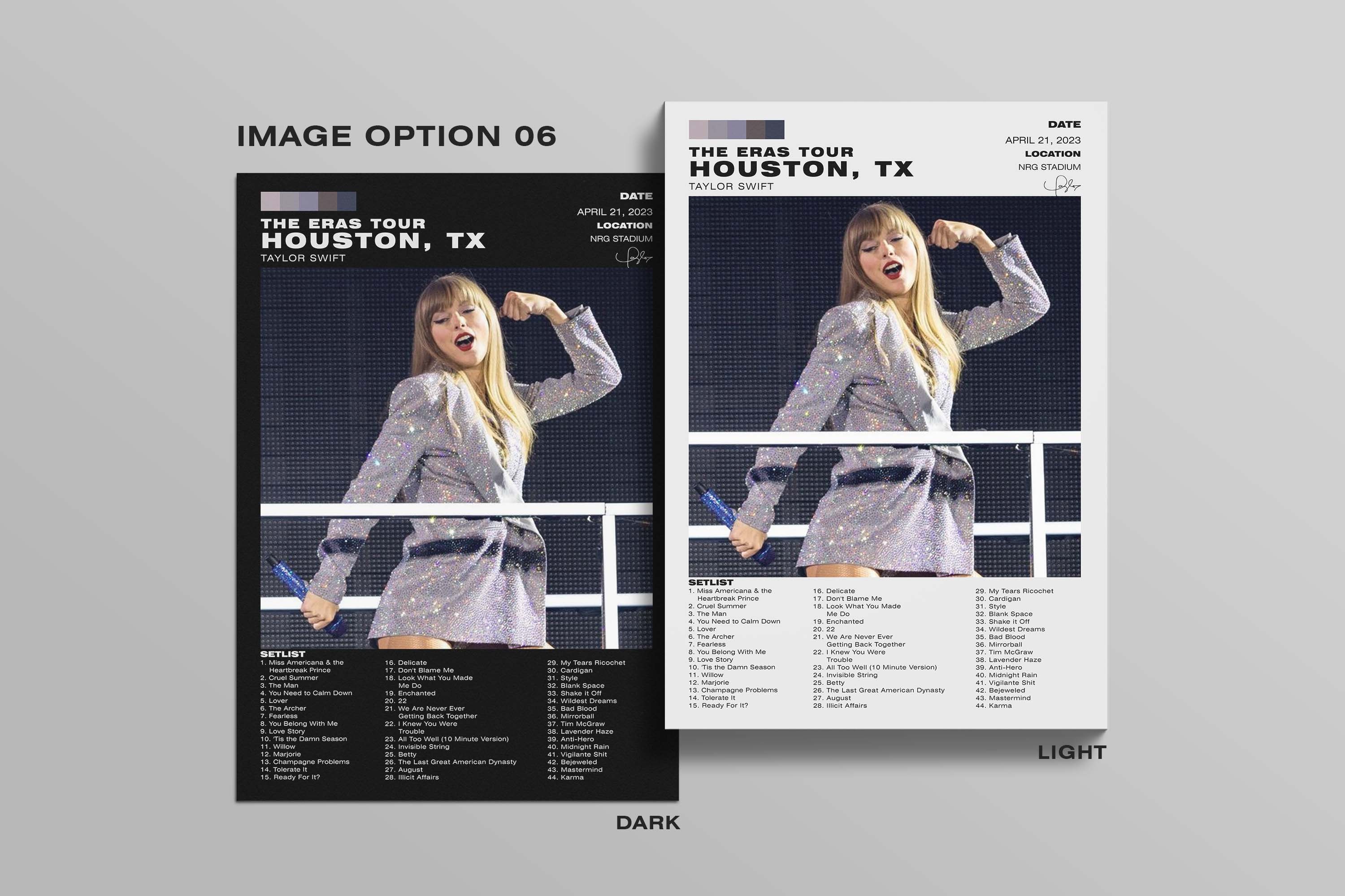 The Eras Tour Custom Setlist Poster, Taylor Setlist Prints, 10 Options ...