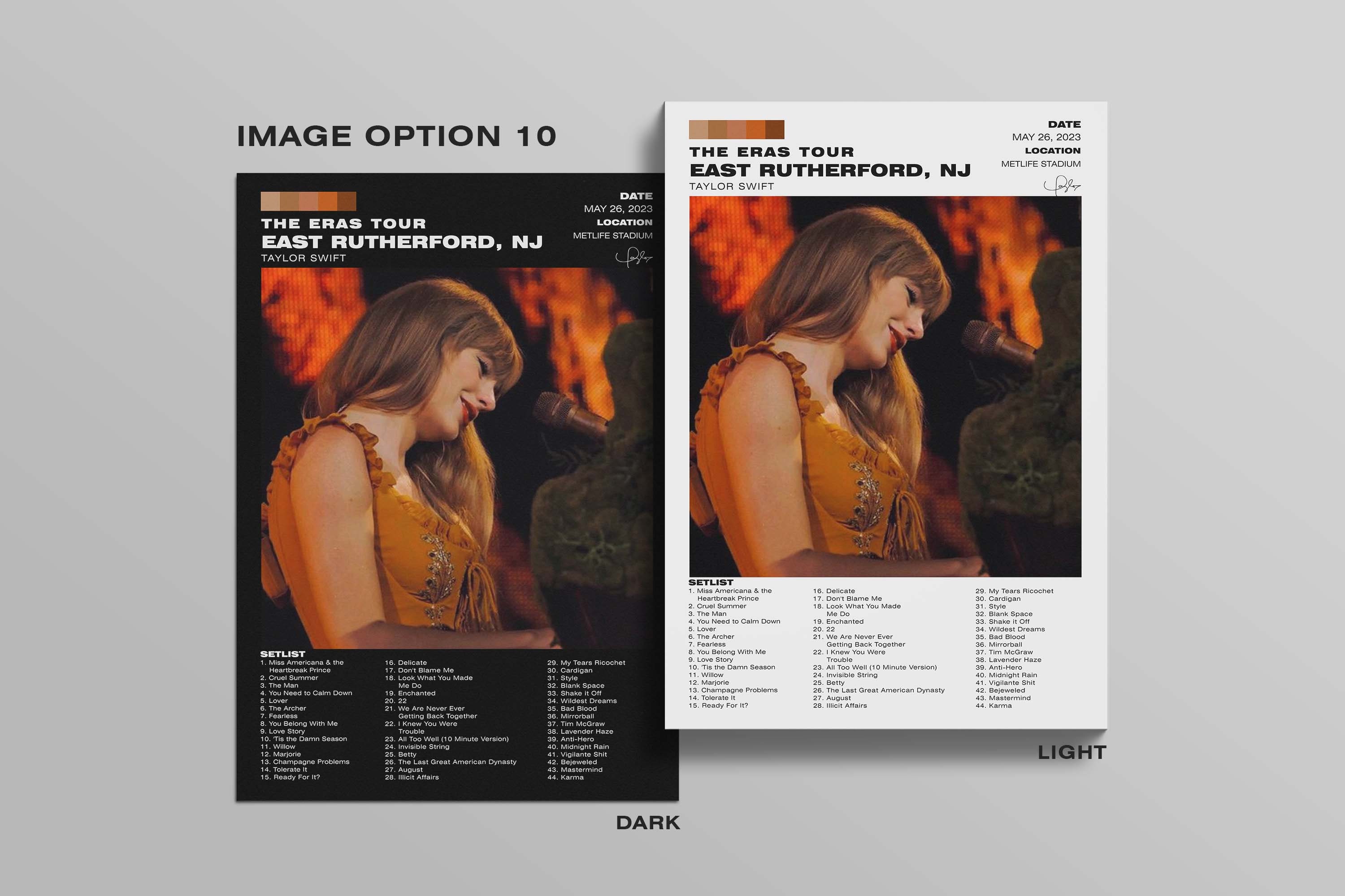 The Eras Tour Custom Setlist Poster, Taylor Setlist Prints, 10 Options ...