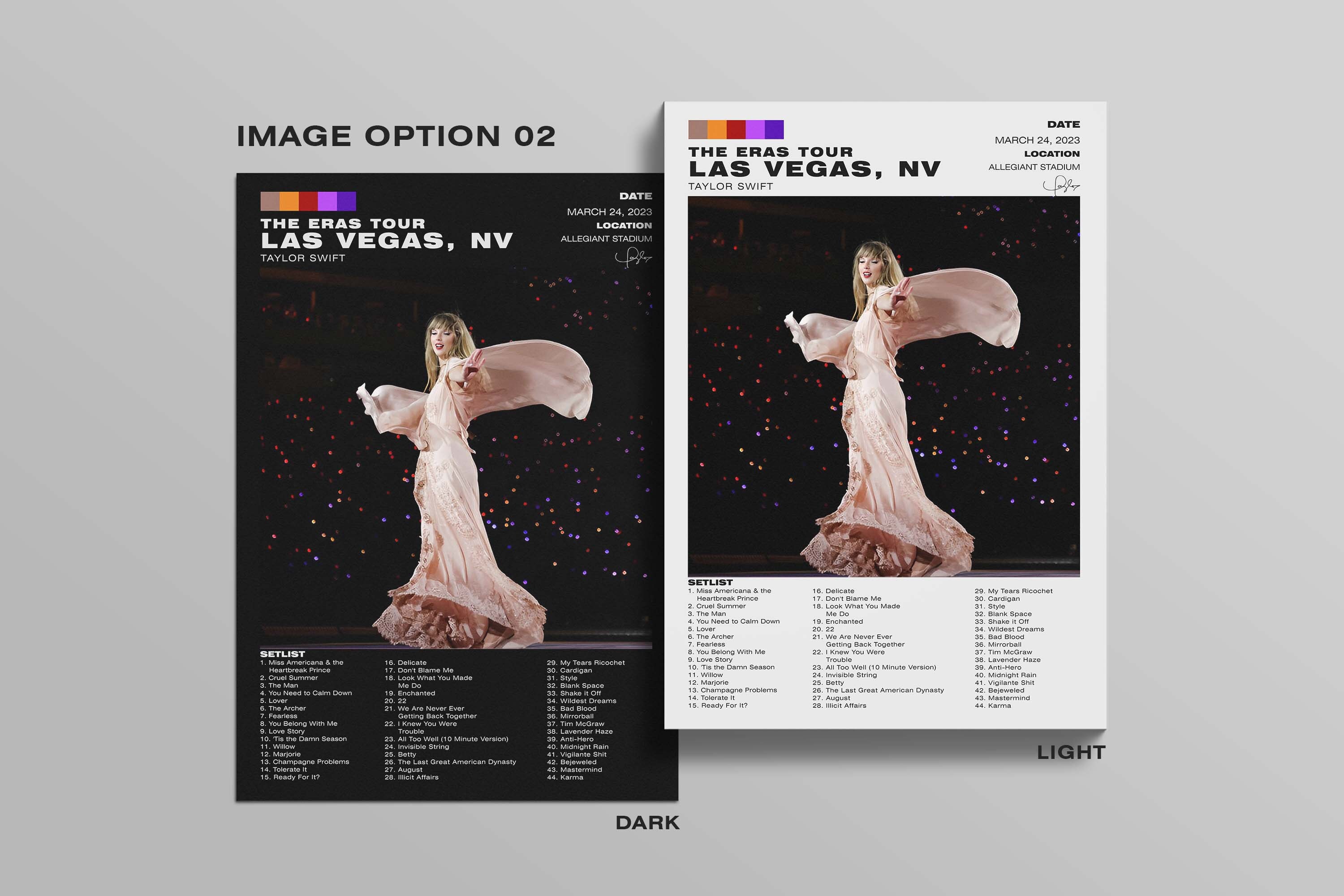The Eras Tour Custom Setlist Poster, Taylor Setlist Prints, 10 Options ...