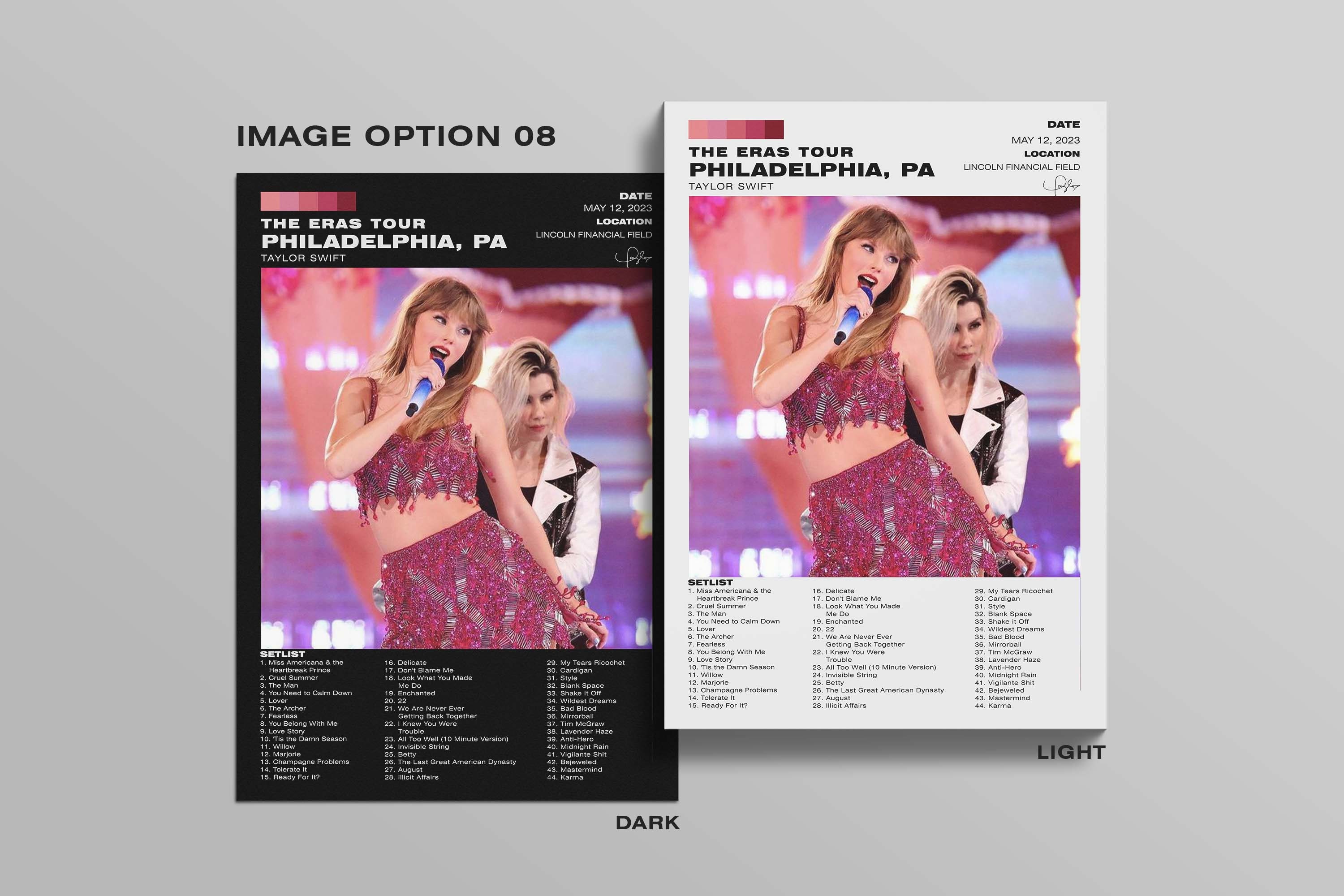 The Eras Tour Custom Setlist Poster, Taylor Setlist Prints, 10 Options ...