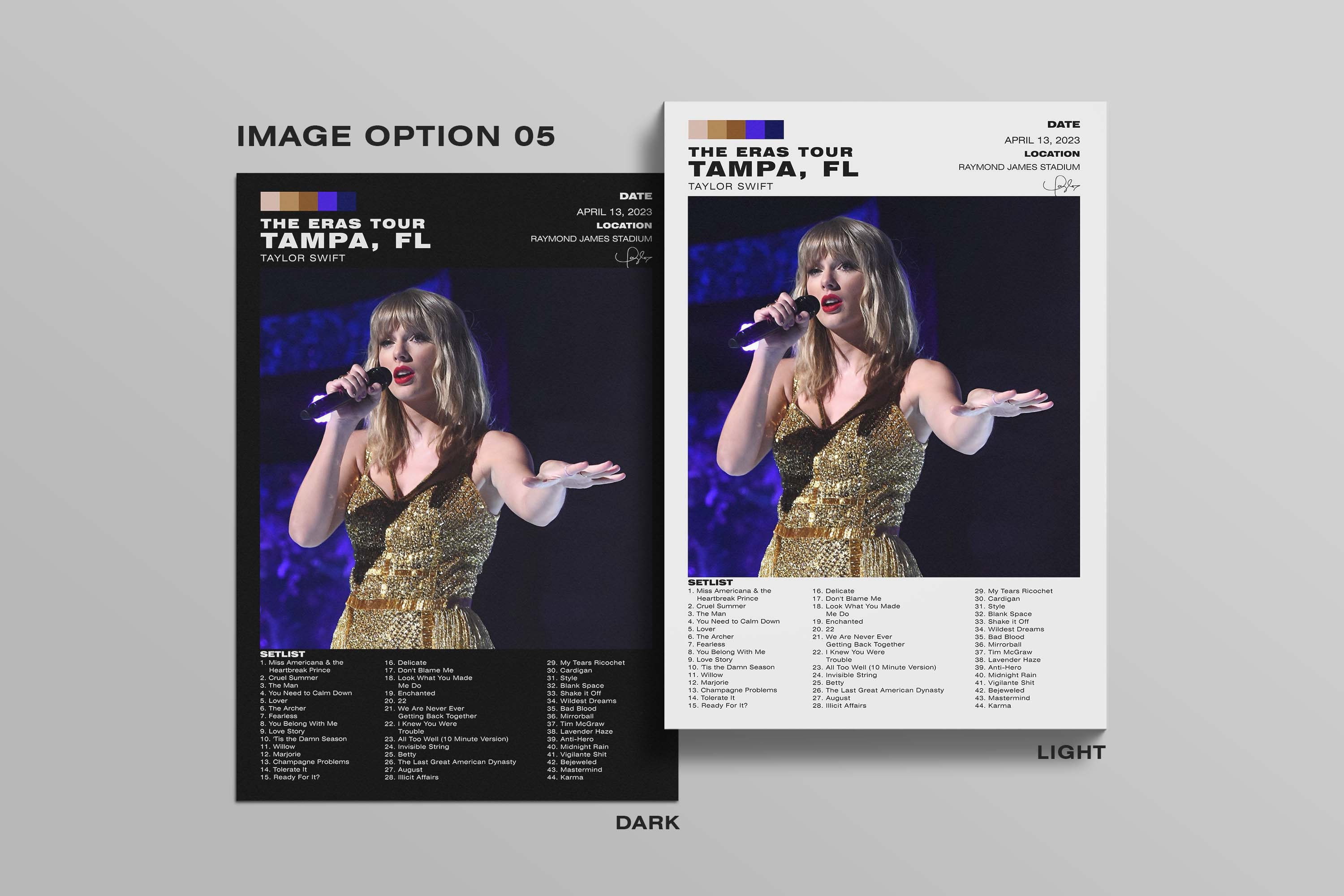 The Eras Tour Custom Setlist Poster, Taylor Setlist Prints, 10 Options ...