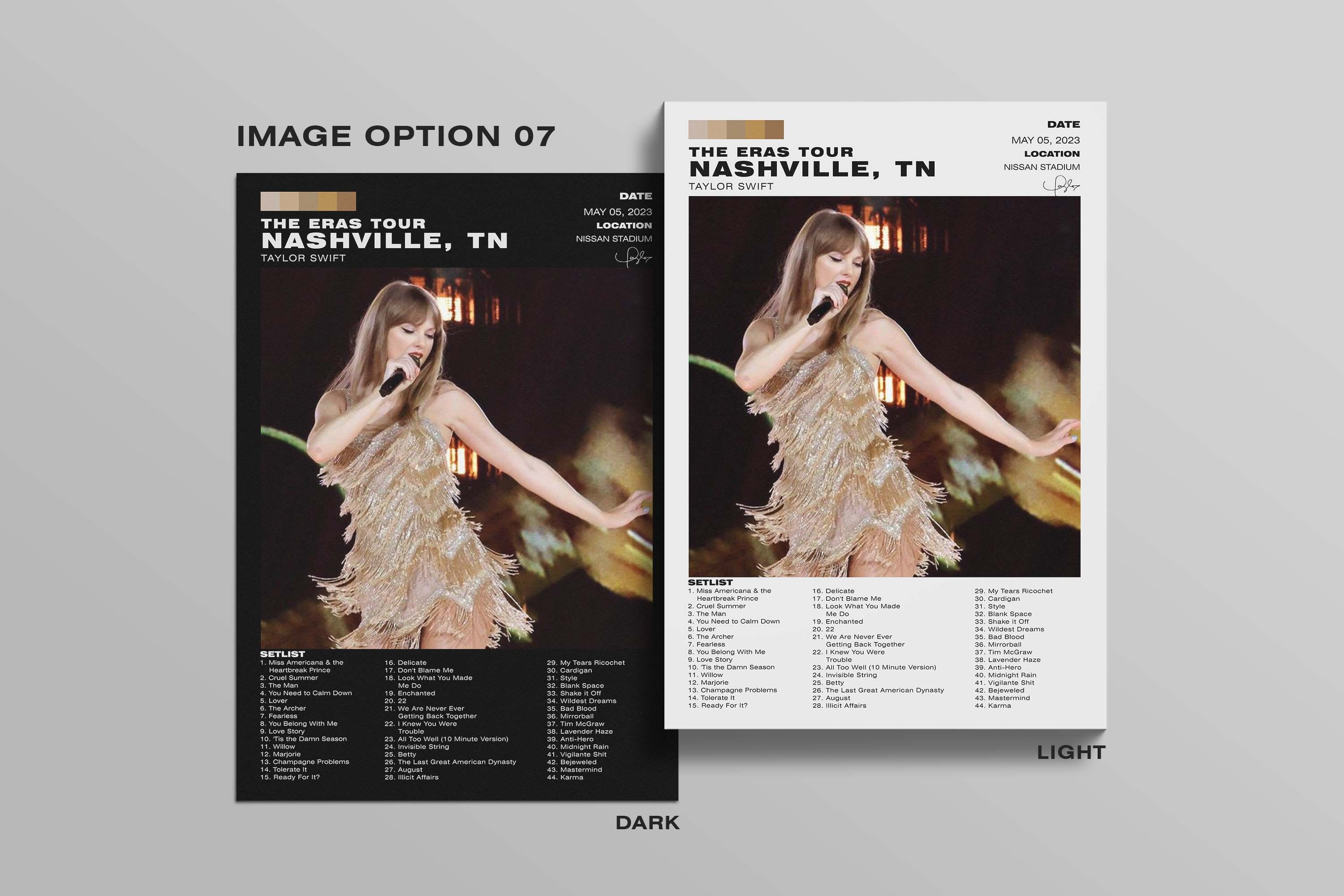 The Eras Tour Custom Setlist Poster, Taylor Setlist Prints, 10 Options ...