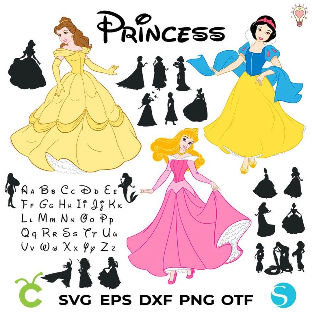 Princess Clipart Png, Princess SVG, Princess Letters Svg, Princess Font ...
