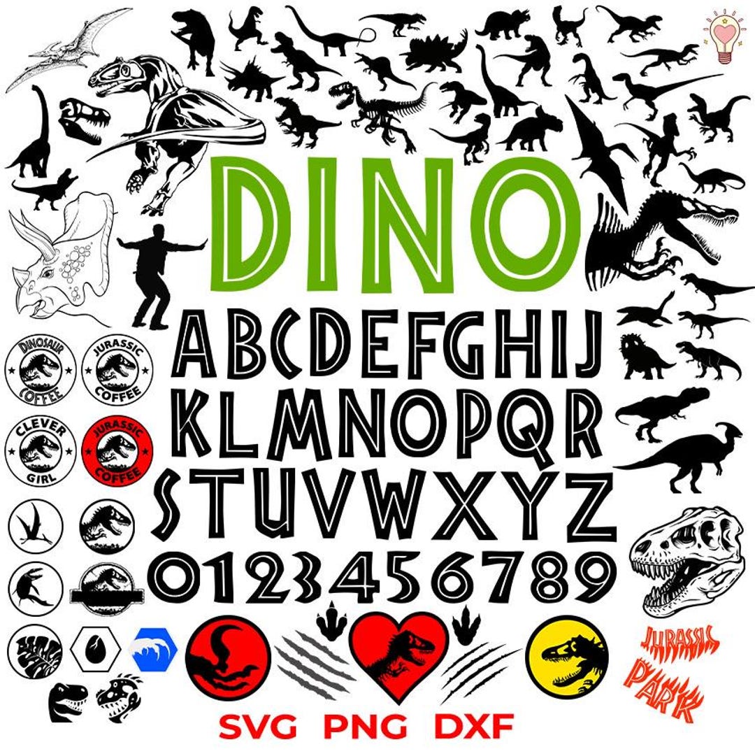 Dinosaur Svg, Dinosaur Letters SVG, Dinosaur Png Birthday Numbers Svg ...