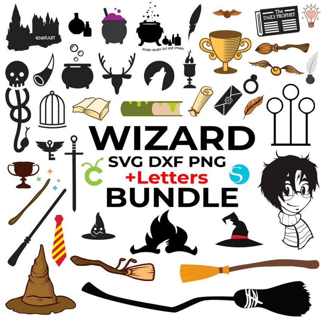 Magical School Clipart Png, Magic Wizard Svg Cricut, Witches Party ...