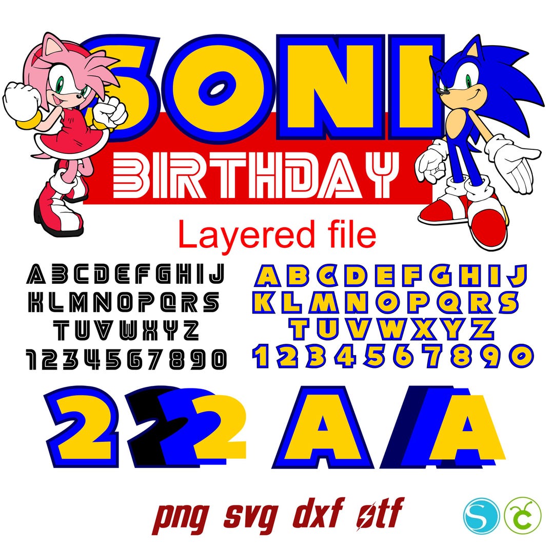 Sonic Letters Svg, Sonic Font Otf, Baby Shirt Diy, Baby Font Svg ...