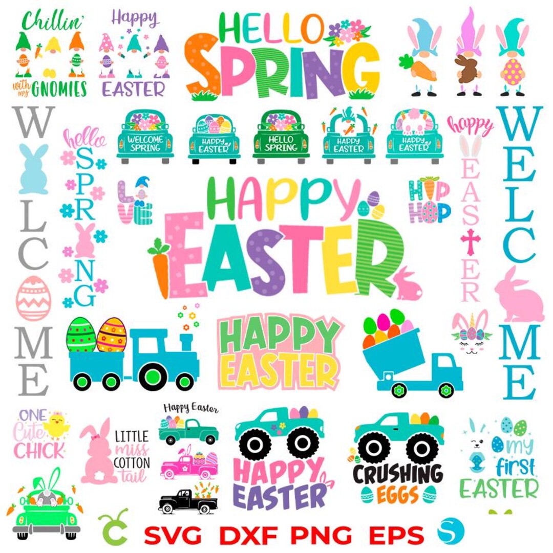 Easter Svg Bundle, Easter Bunny Png, Happy Easter SVG, Easter Png ...