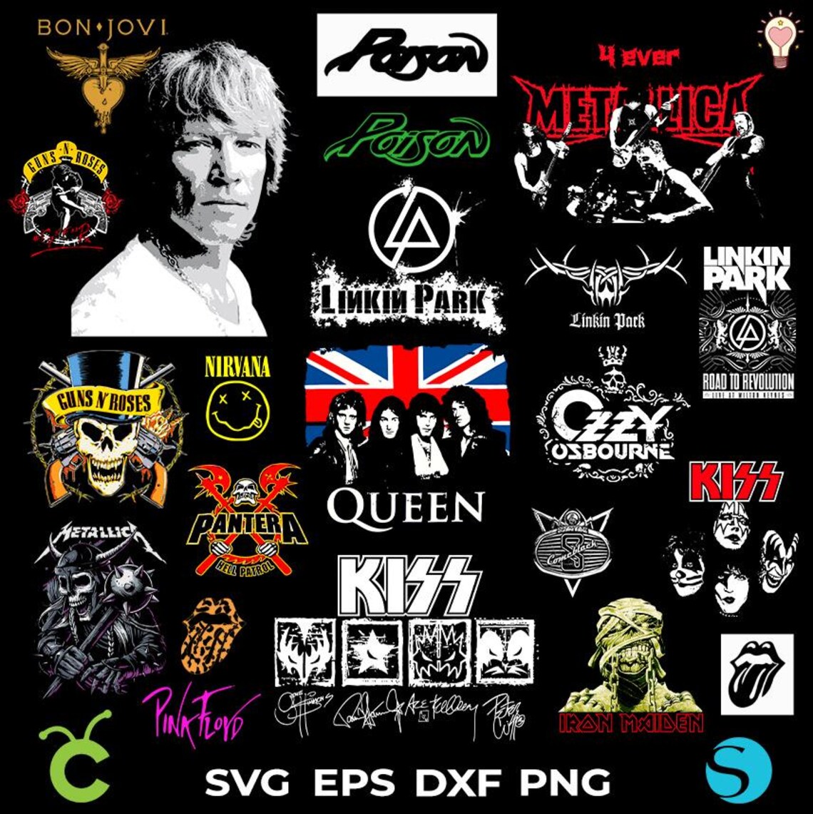 Rocker SVG Bundle, Rock Letters SVG Cricut, Rock Png, Rock Font Otf ...
