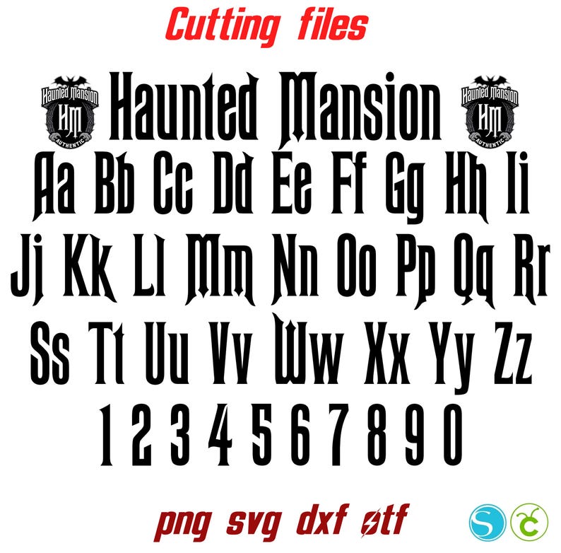 Haunted Font Otf Haunted Letters Svg Halloween Font Svg Haunted Svg ...