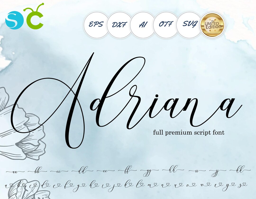 Premium Calligraphy Font With Tails, Wedding Font Otf, Beauty Nail ...